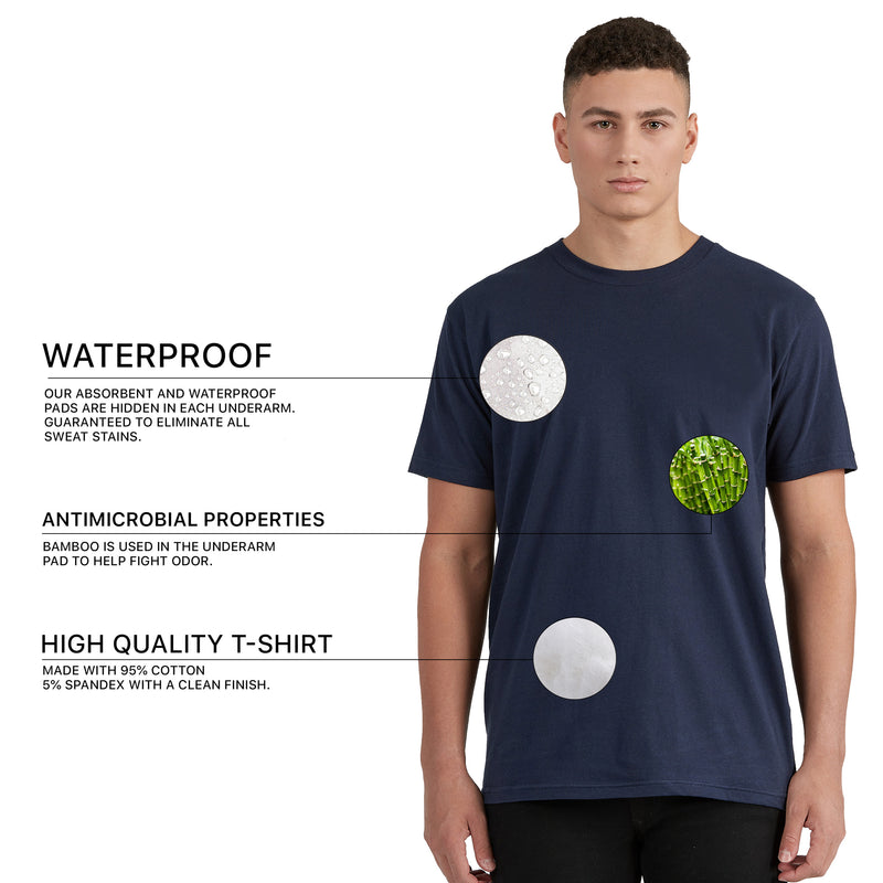 Navy Crewneck - Men's Sweat Proof Shirt | Social Citizen